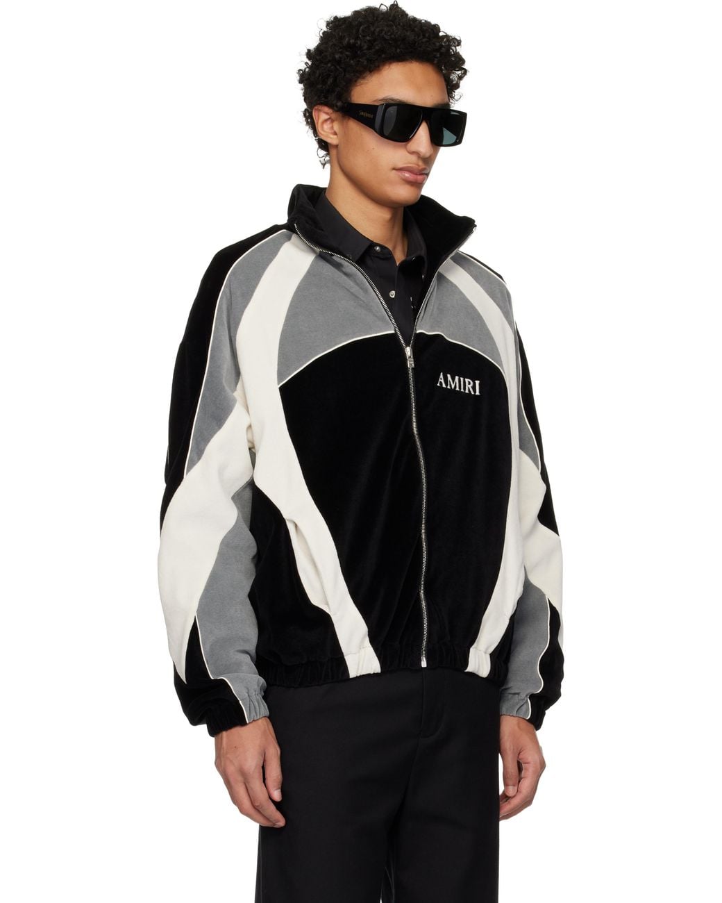 Amiri Oversized Panel Track Jacket in Black for Men | Lyst
