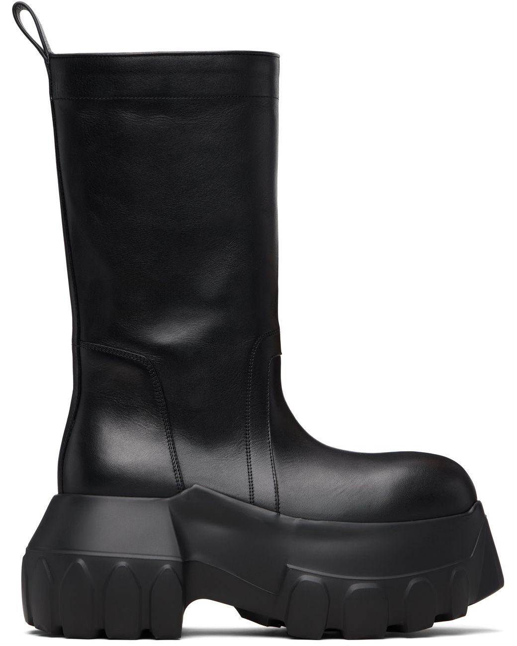 Rick Owens Temple Pull On Mega Tractor Boots in Black for Men | Lyst