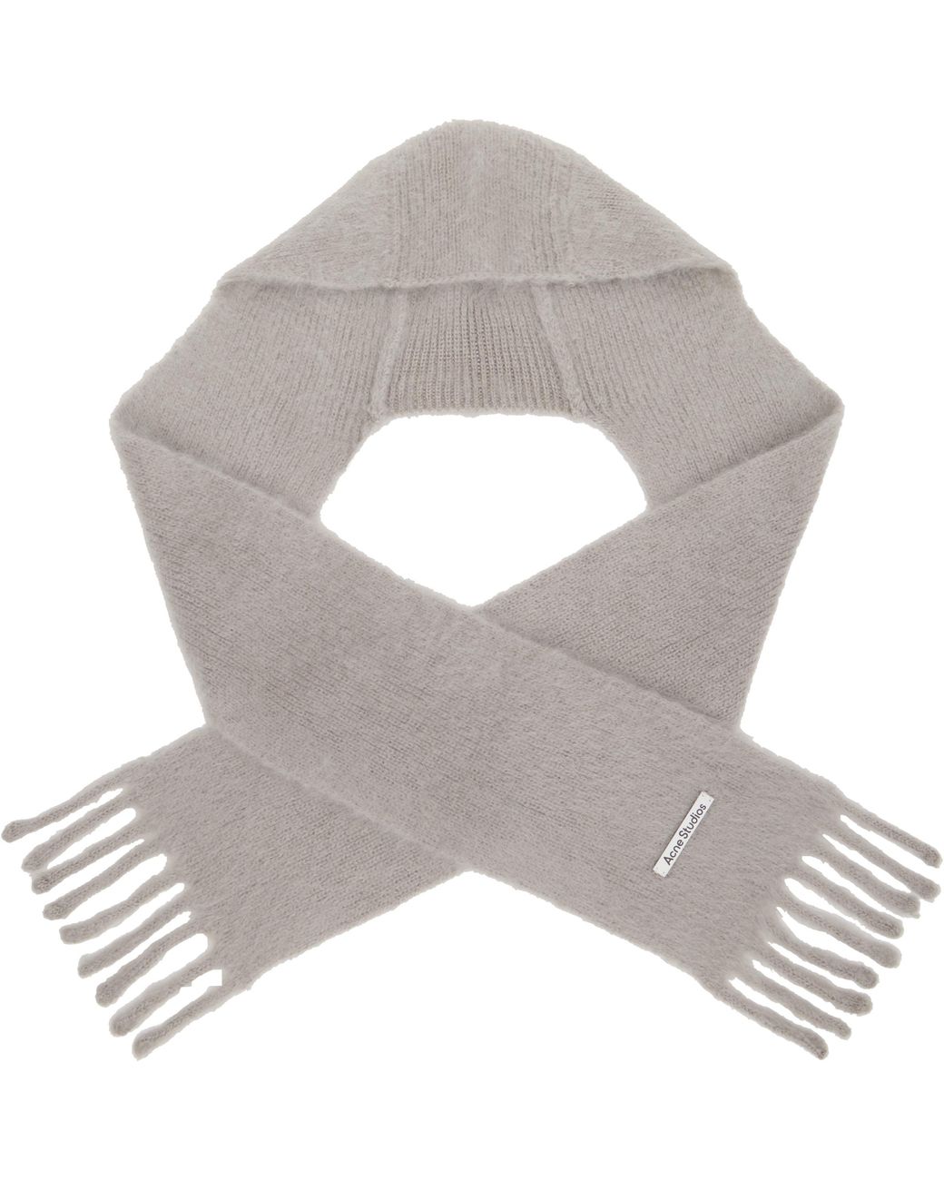 Acne Studios Mohair Hood Scarf in Gray for Men | Lyst