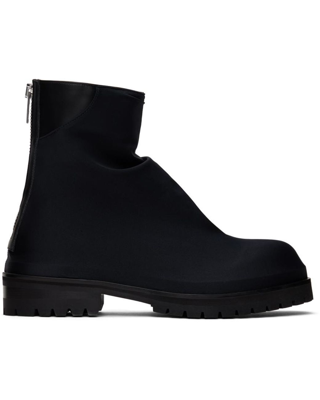 424 Pleated Marathon Boots in Black for Men | Lyst
