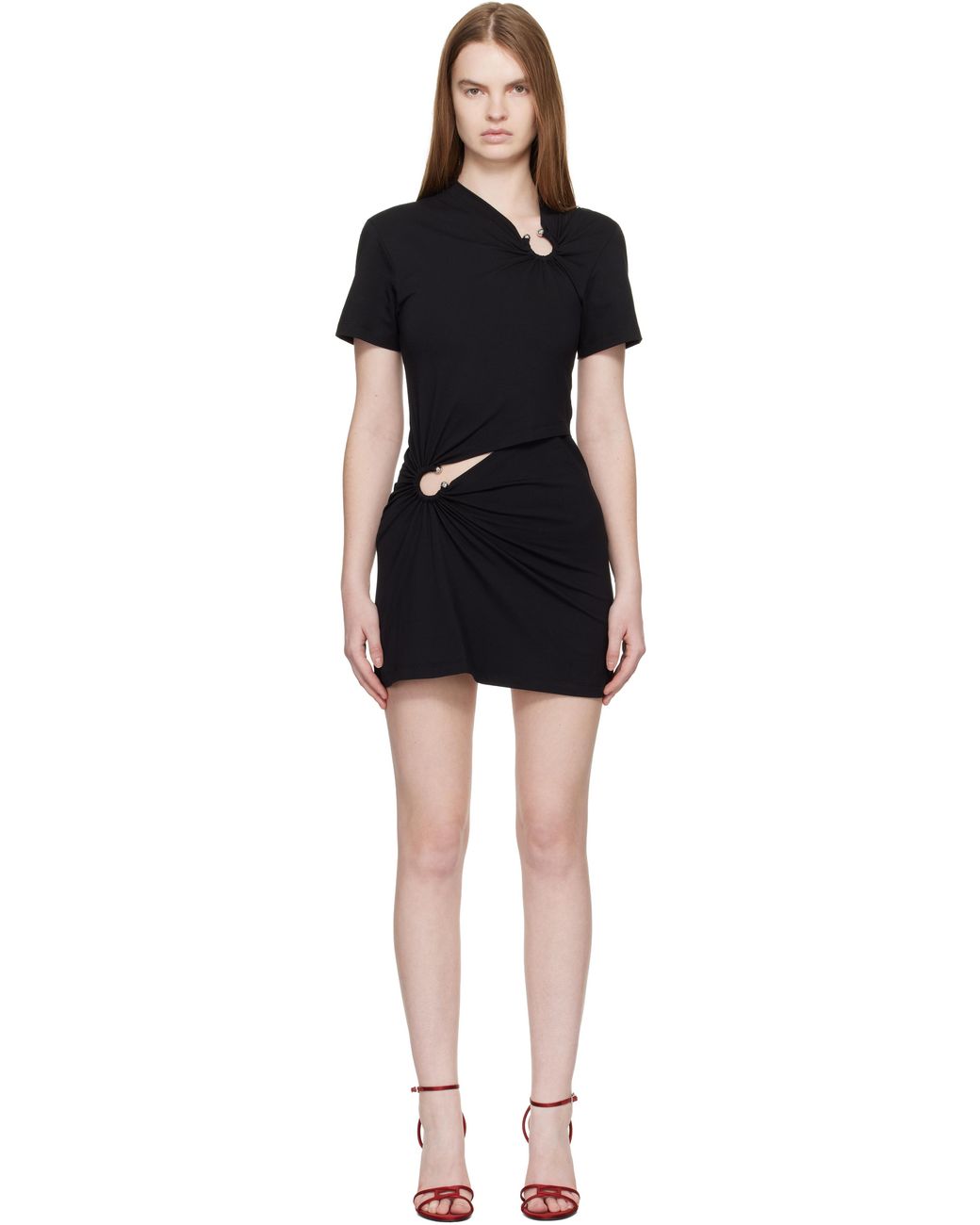 Rabanne Piercing Mini Dress in Black | Lyst UK