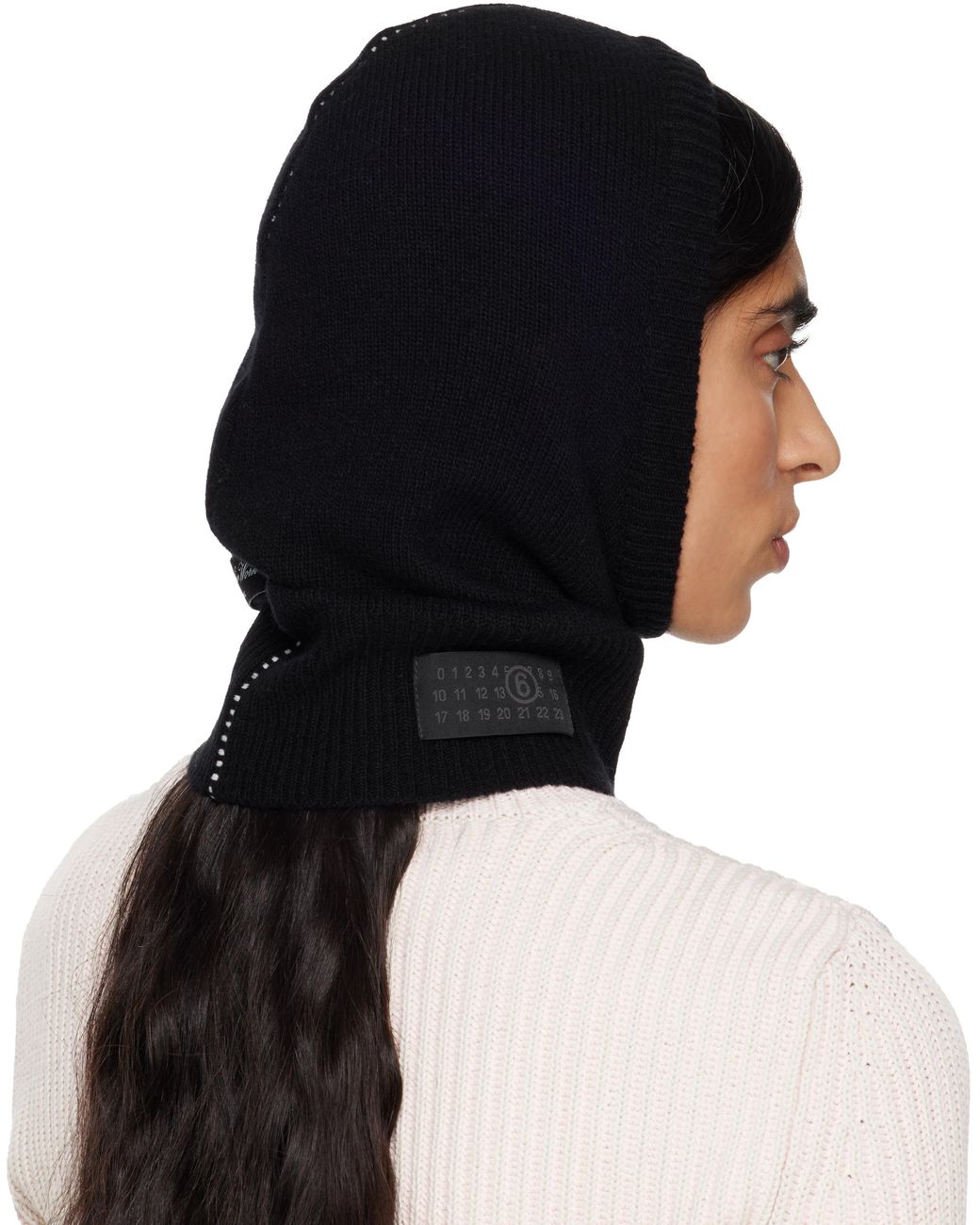MM6 by Maison Margiela Access Labels Story Gauge 7 Balaclava in Black ...