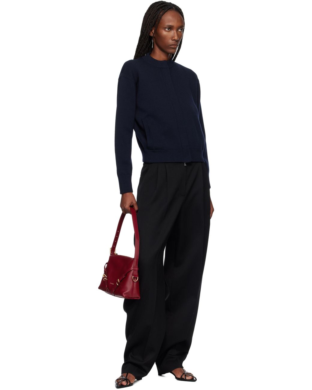 Givenchy Mini Voyou Shiny Leather Bag in Red | Lyst UK
