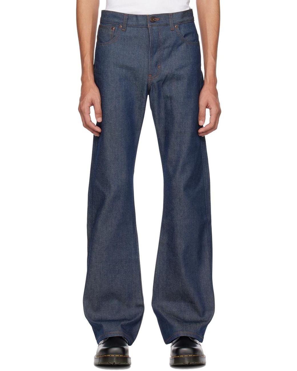 Naked & Famous Nakedfamous Denim Indigo Groovy Guy Jeans in Blue for ...