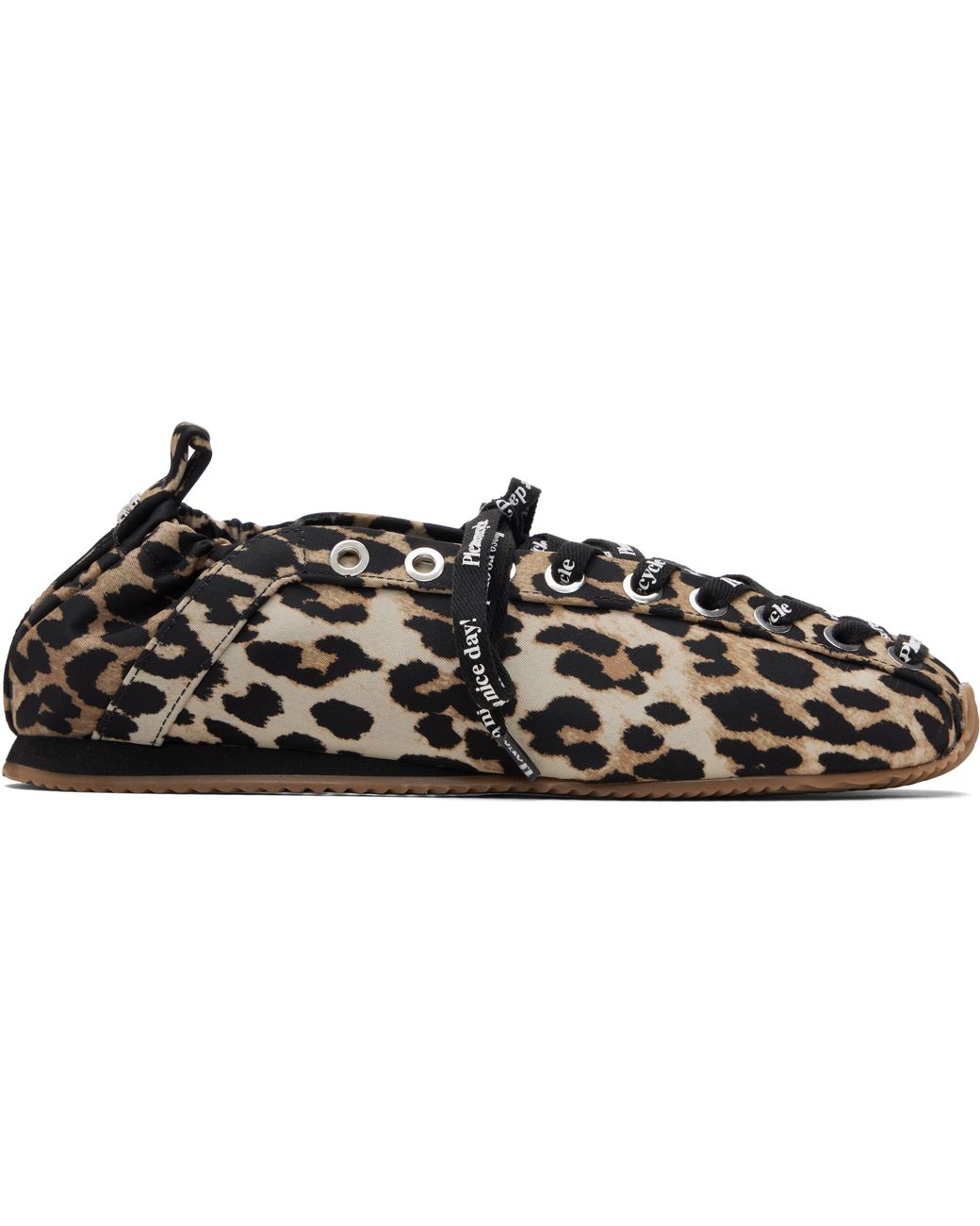 Ganni Sporty Ballerina Flats in Black | Lyst
