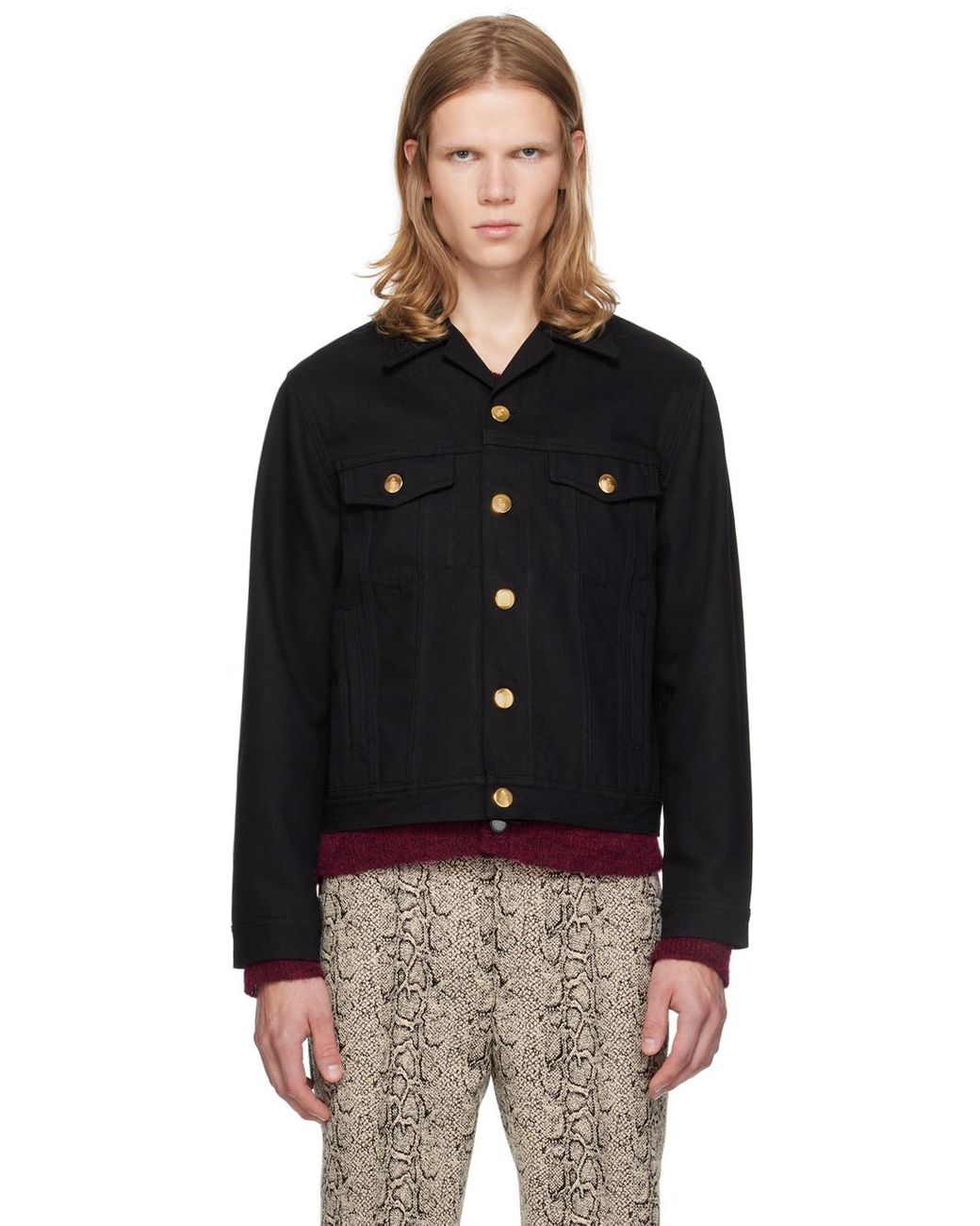 メンズ Ernest W. Baker スタッズ デニムジャケット ブラック | Lyst メンズ Ernest W. Baker スタッズ デニムジャケット ブラック | Lyst