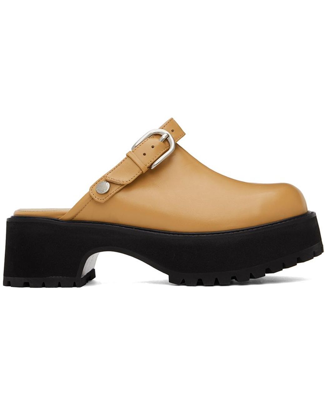 Marge Sherwood Tan 70's Clogs in Black | Lyst