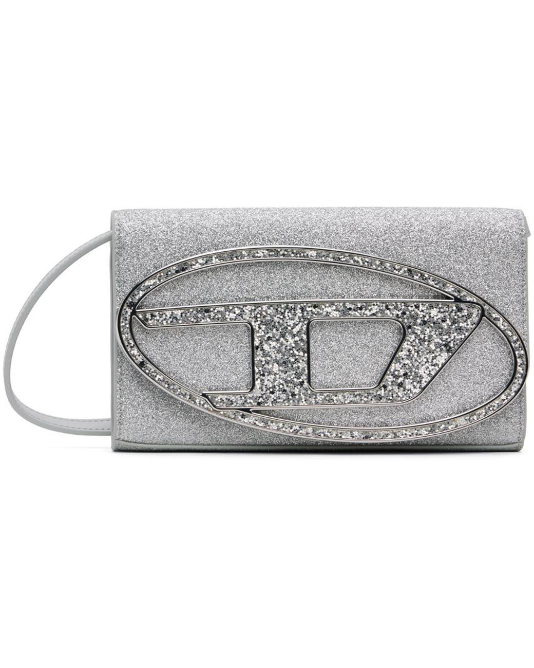 DIESEL Silver 1dr Wallet Strap Bag in Black | Lyst