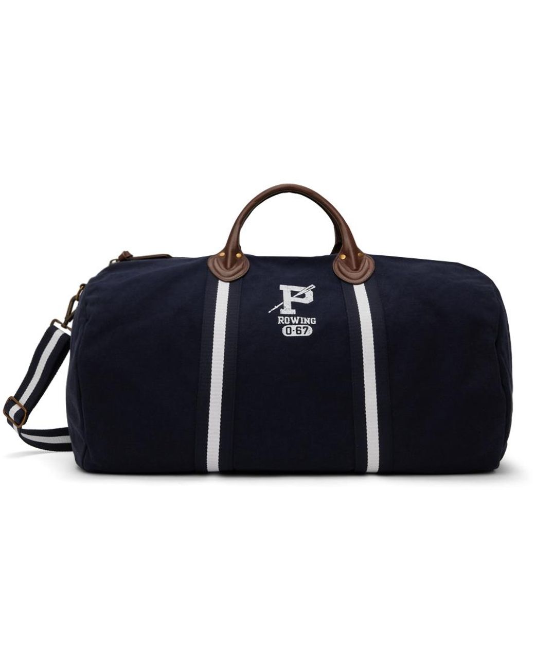 Polo Ralph Lauren Leather Trim Canvas Duffle Bag in Black for Men | Lyst