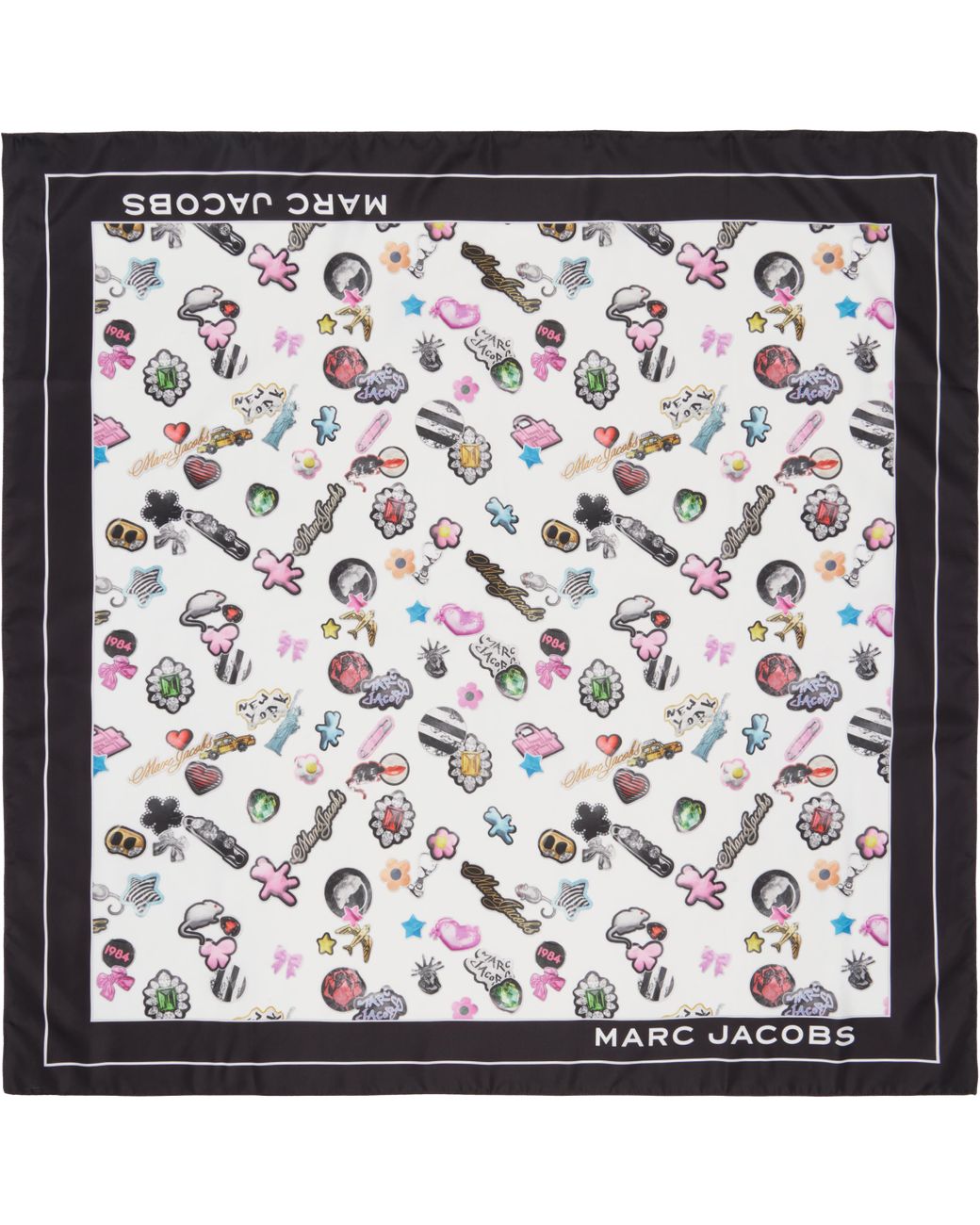 Marc Jacobs Stick Print Scarf in Gray | Lyst