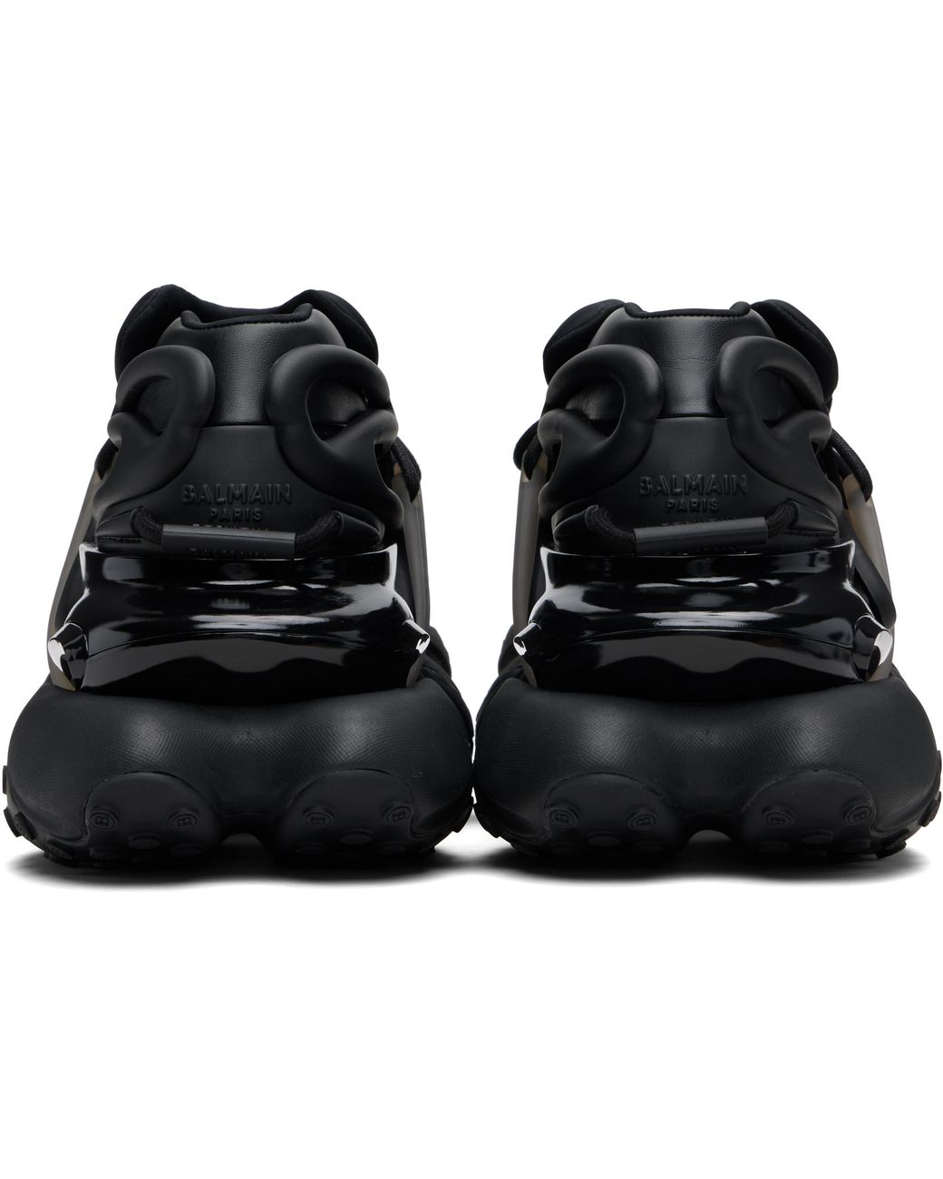 Balmain Leather Unicorn Low-Top Sneakers in Black for Men | Lyst UK