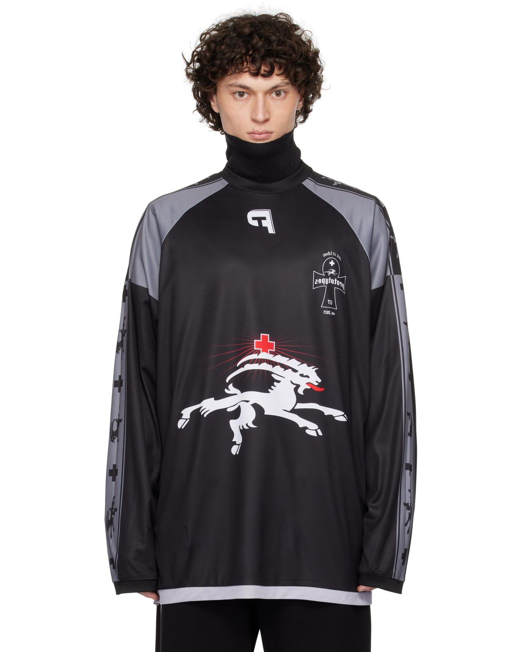 PROTOTYPES Insideout Football Long Sleeve T-Shirt in Blue for Men | Lyst UK