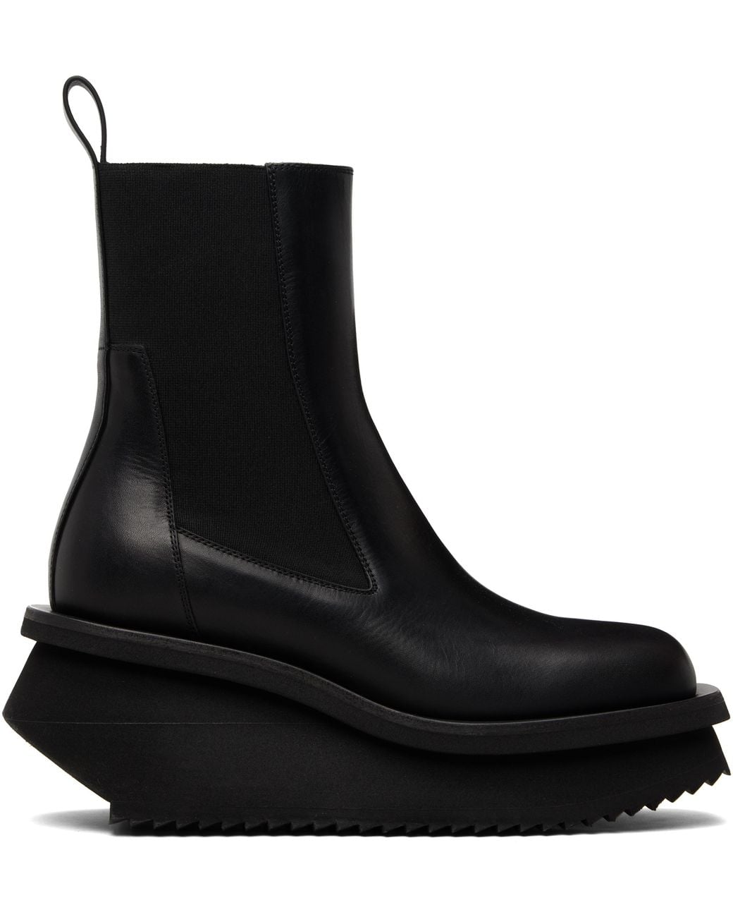 Rick Owens Temple Low Factory Beatle Chelsea Boots in Black for Men | Lyst