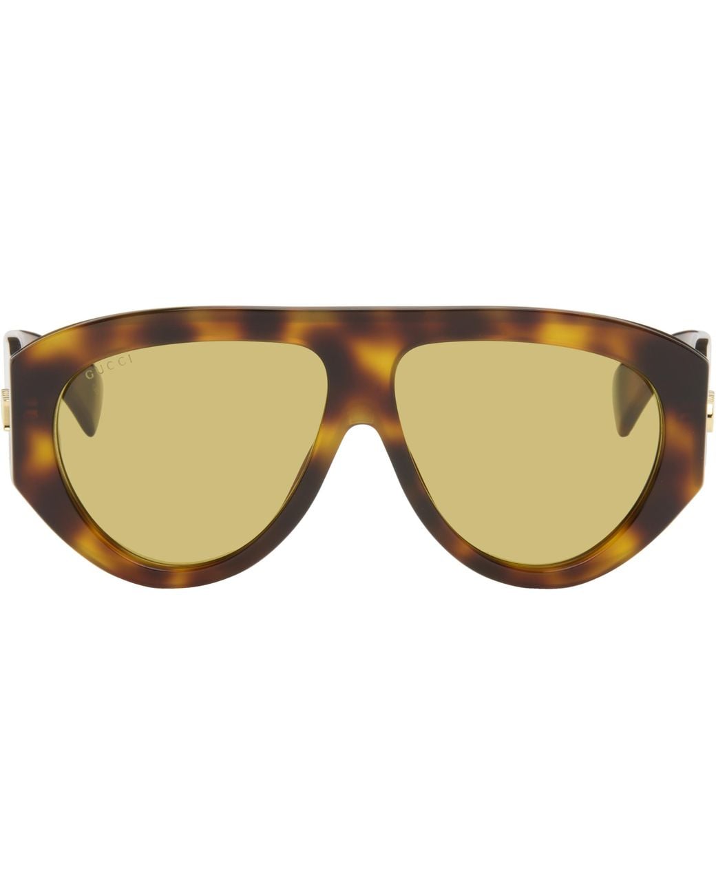 Gucci Mask Frame Sunglasses in Black | Lyst UK