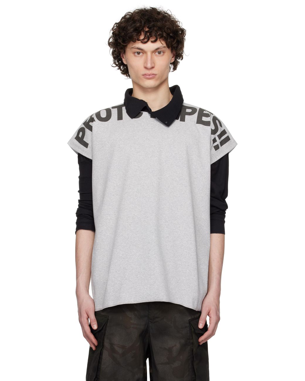 PROTOTYPES Waffle Muscle T-Shirt in Black for Men | Lyst