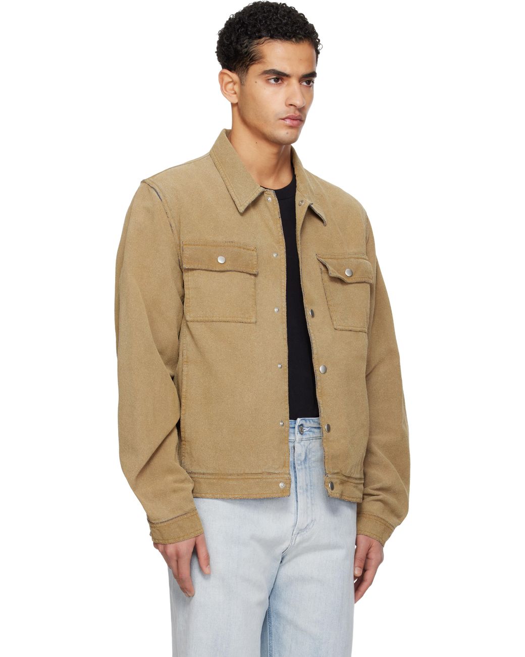 MM6 by Maison Margiela Trucker Faux-Suede Jacket for Men | Lyst UK