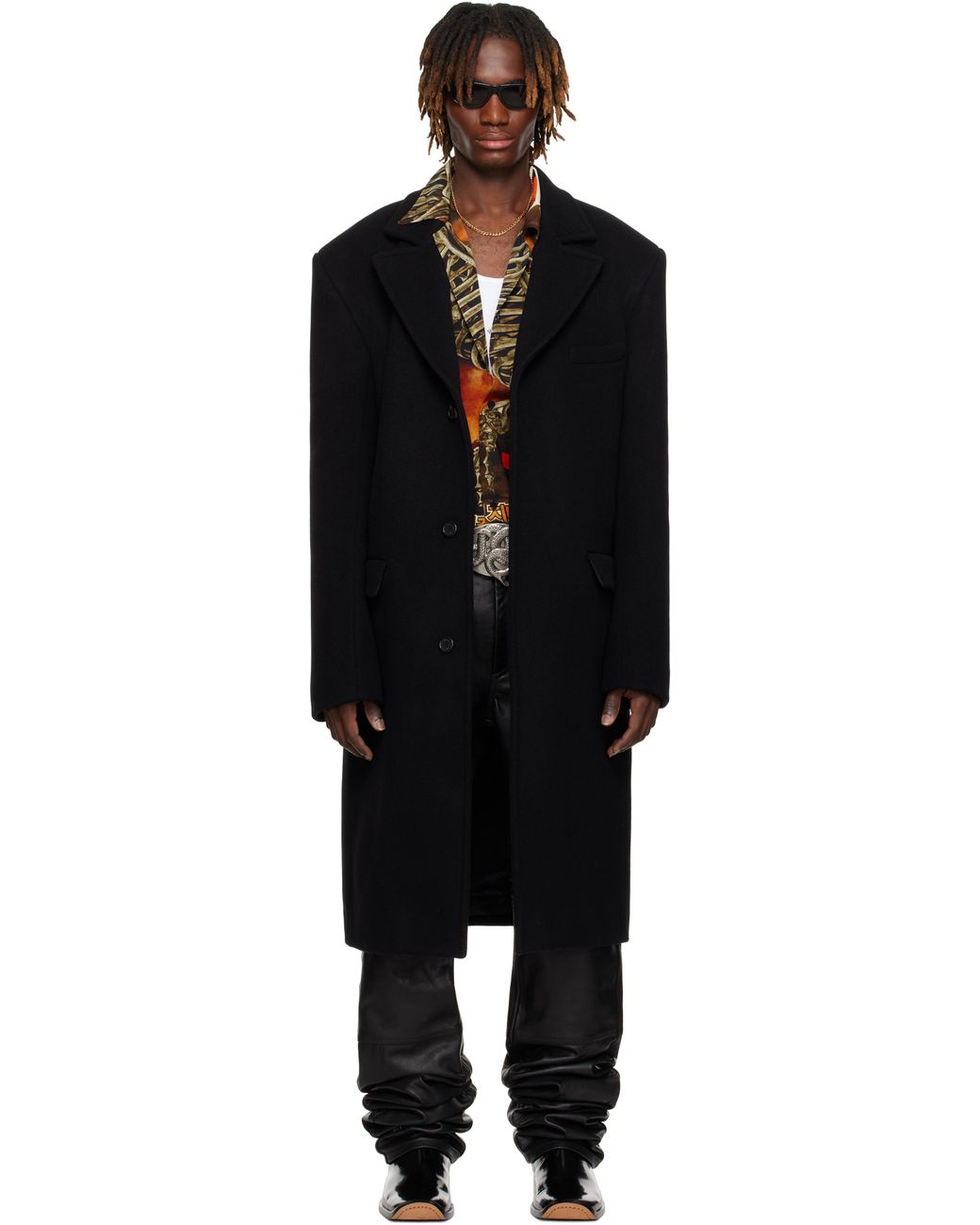 Lu'u Dan Melton Coat in Black for Men | Lyst