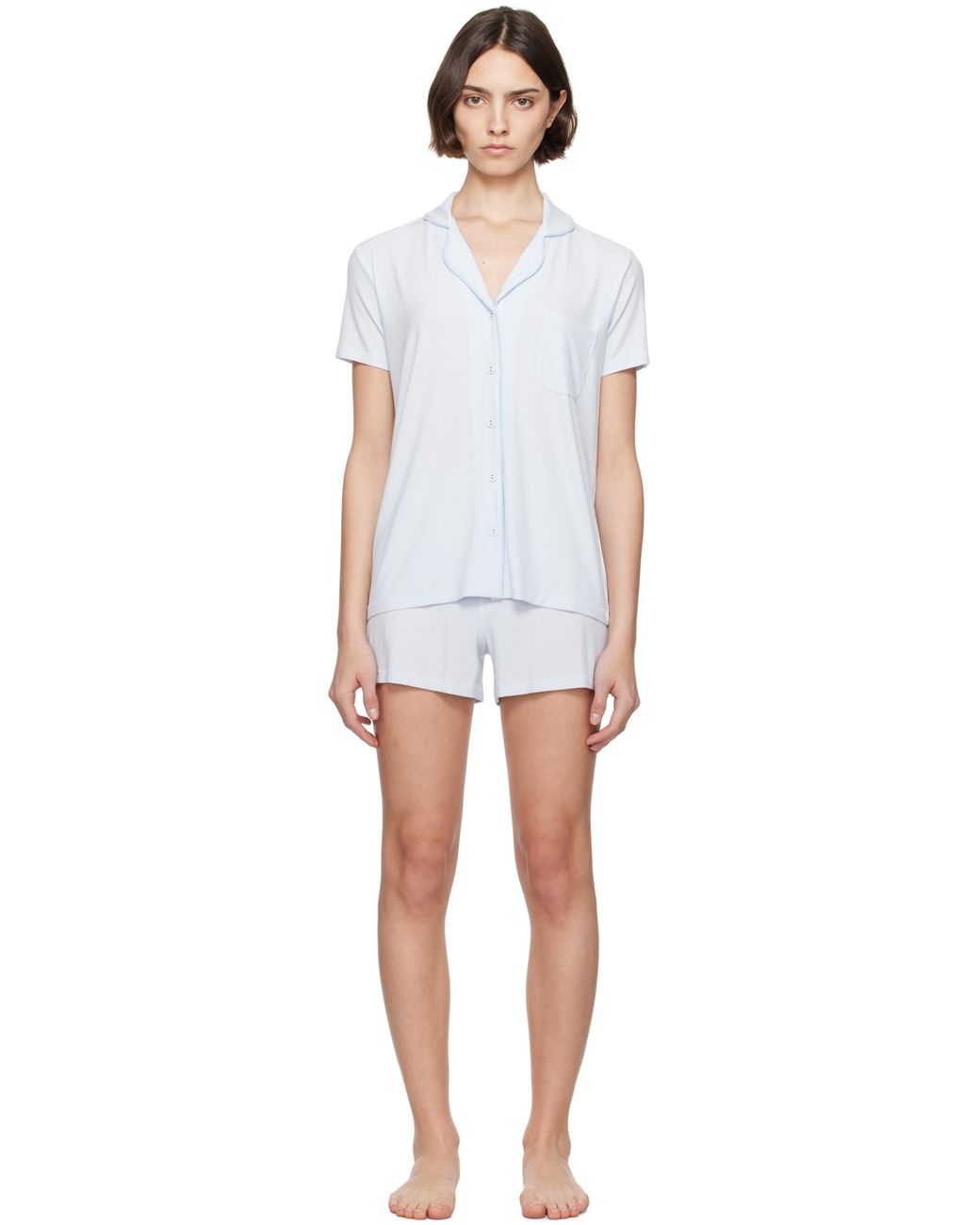 Skims Soft Lounge Short Sleep Pyjama Set in Black | Lyst