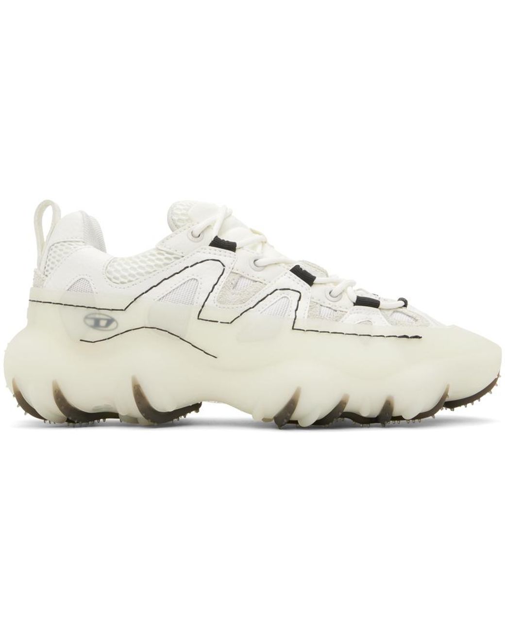 DIESEL White S-prototype P1 Sneakers in Black for Men | Lyst