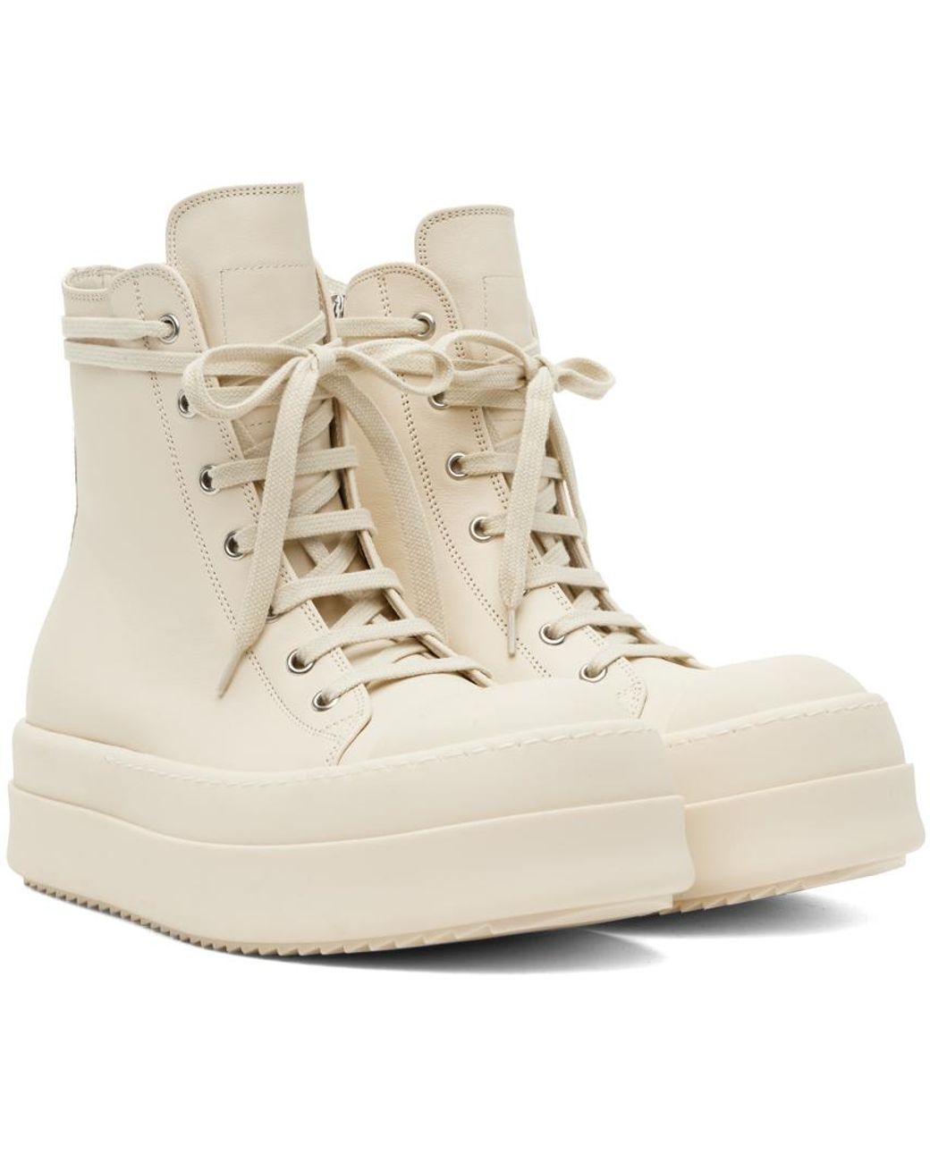 Rick Owens Off-white Mega Bumper Sneakers in Natural for Men Rick Owens Off-white Mega Bumper Sneakers in Natural for Men
