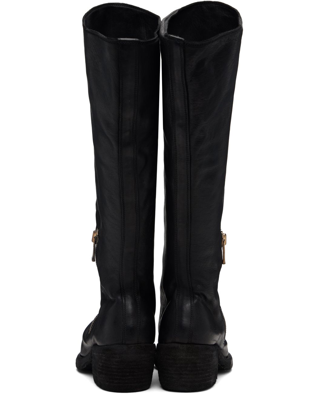 Guidi Soft Horse Side Zip Hi Boots in Black | Lyst