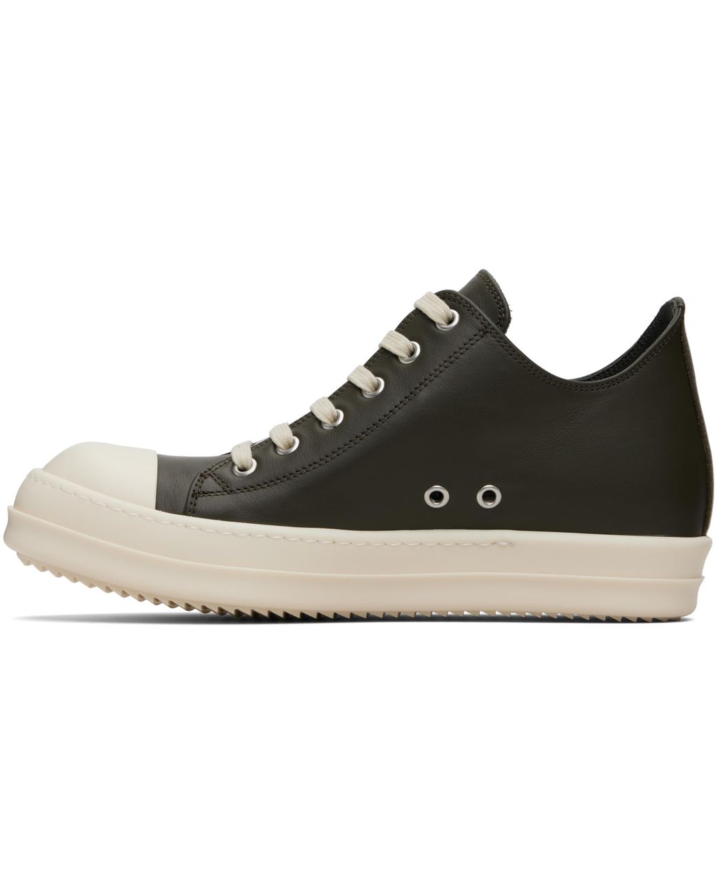 Rick Owens Khaki Concordians Low Sneaks Sneakers in Black for Men | Lyst