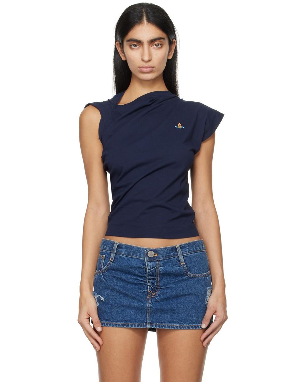 Vivienne Westwood Navy Hebo T-shirt in Blue | Lyst