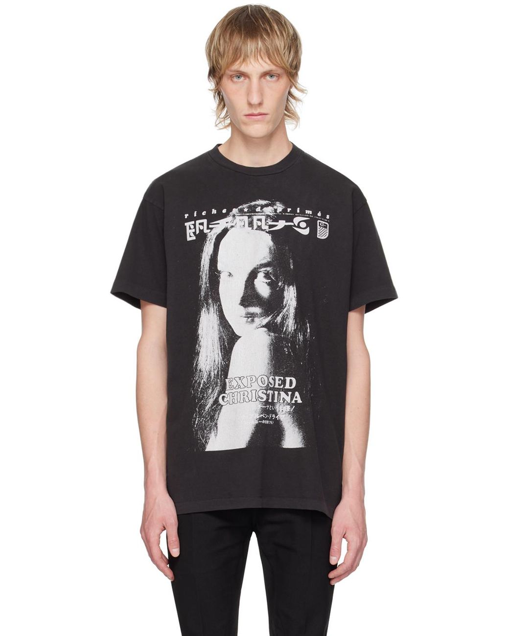 Enfants Riches Deprimes 'exposed Christina' T-shirt in Black Enfants Riches Deprimes 'exposed Christina' T-shirt in Black