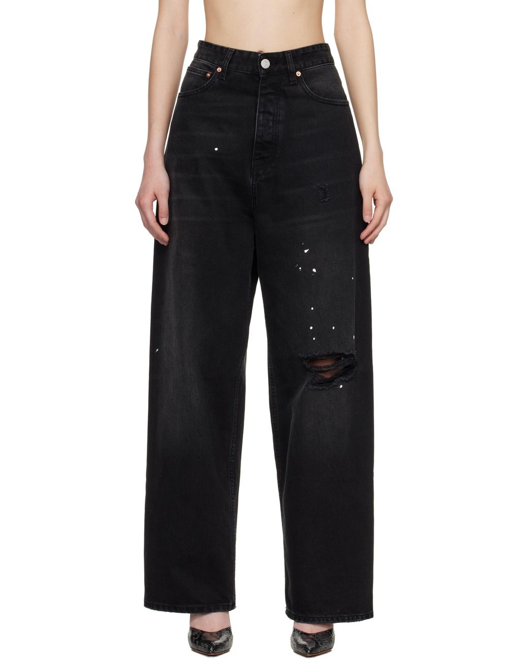 Vetements Ripped Jeans in Black | Lyst UK