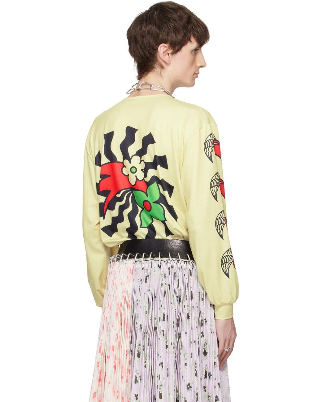 Chopova Lowena Off-white Lady In Love Long Sleeve T-shirt Chopova Lowena Off-white Lady In Love Long Sleeve T-shirt