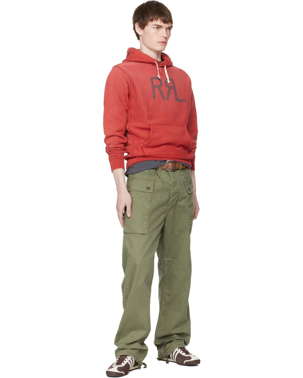 RRL Ranch Logo Hoodie in Red for Men | Lyst UK