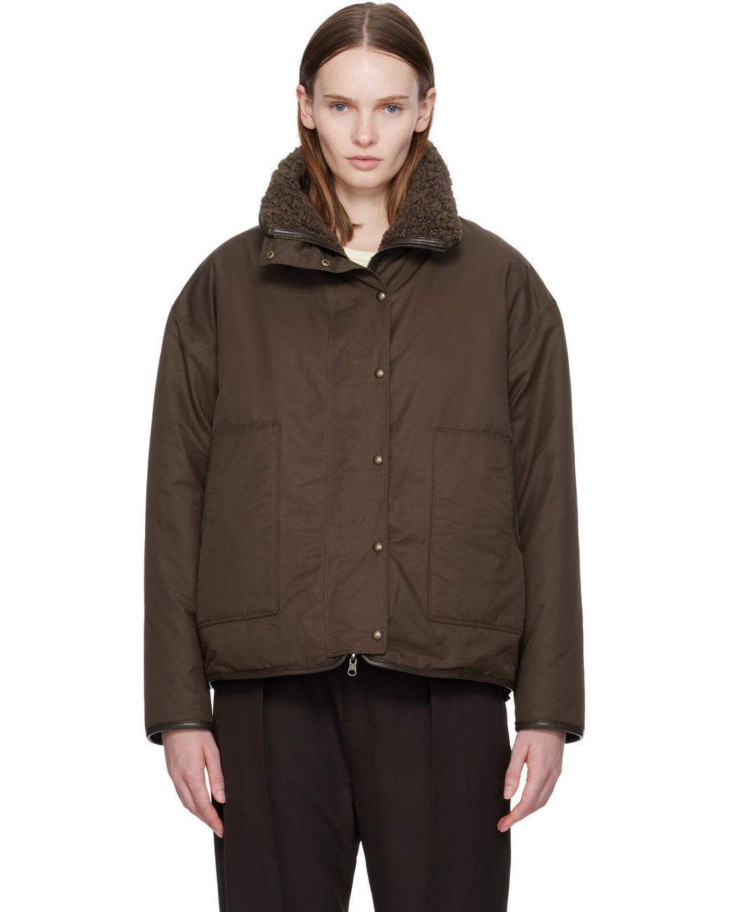 NOTHING WRITTEN Pooh Reversible Faux-Shearling Jacket in Brown | Lyst
