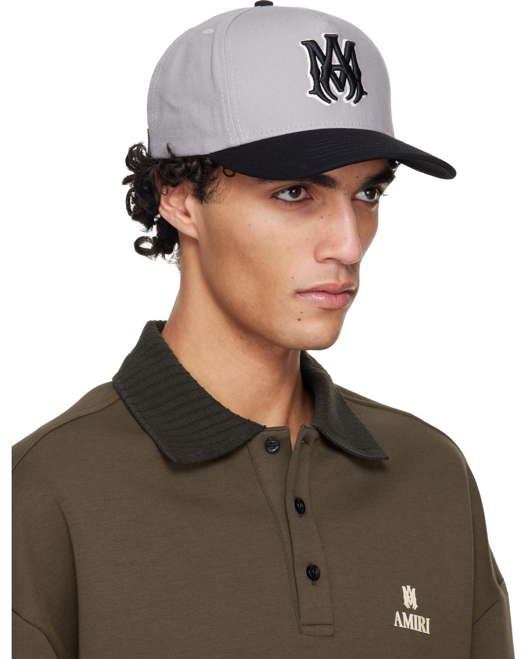Amiri Ma Outline Two Tone Cap in Green for Men | Lyst