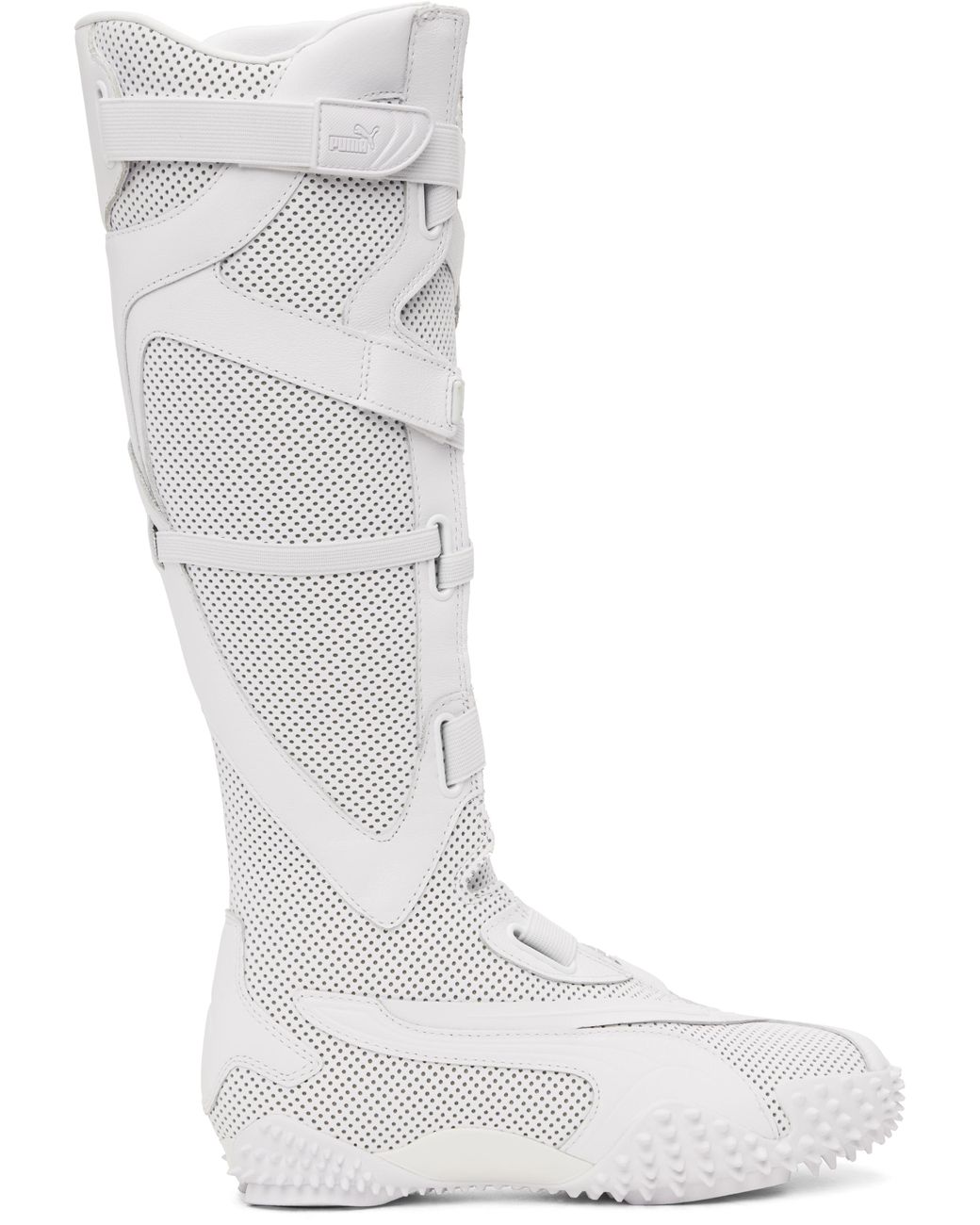 PUMA Mostro Leather Tall Boots in White | Lyst
