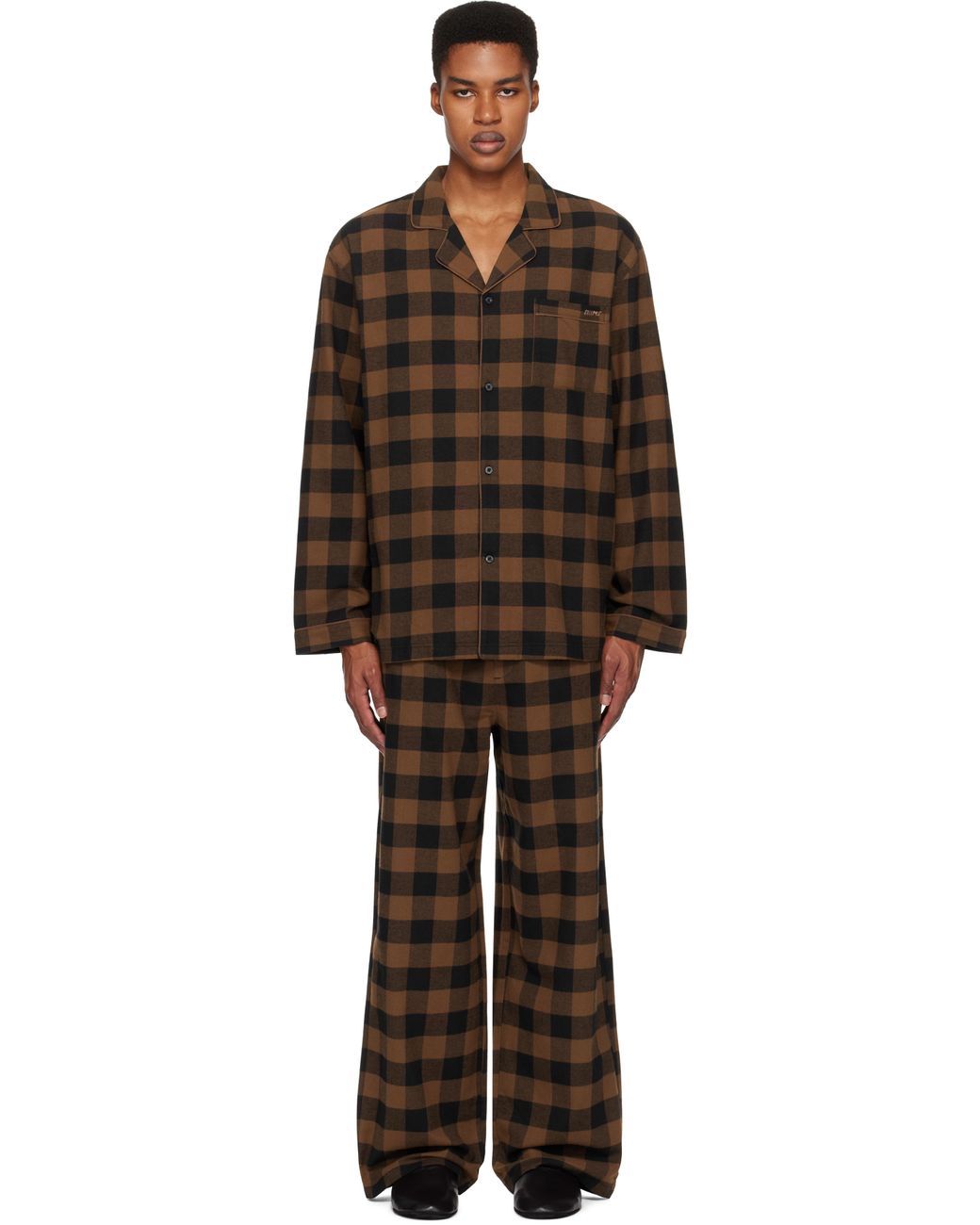 Skims Flannel Sleep Pyjama Set in Black for Men | Lyst