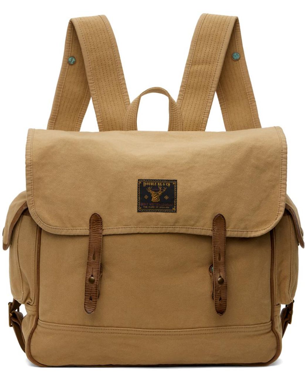 RRL Khaki Falcon Backpack in Brown for Men | Lyst UK