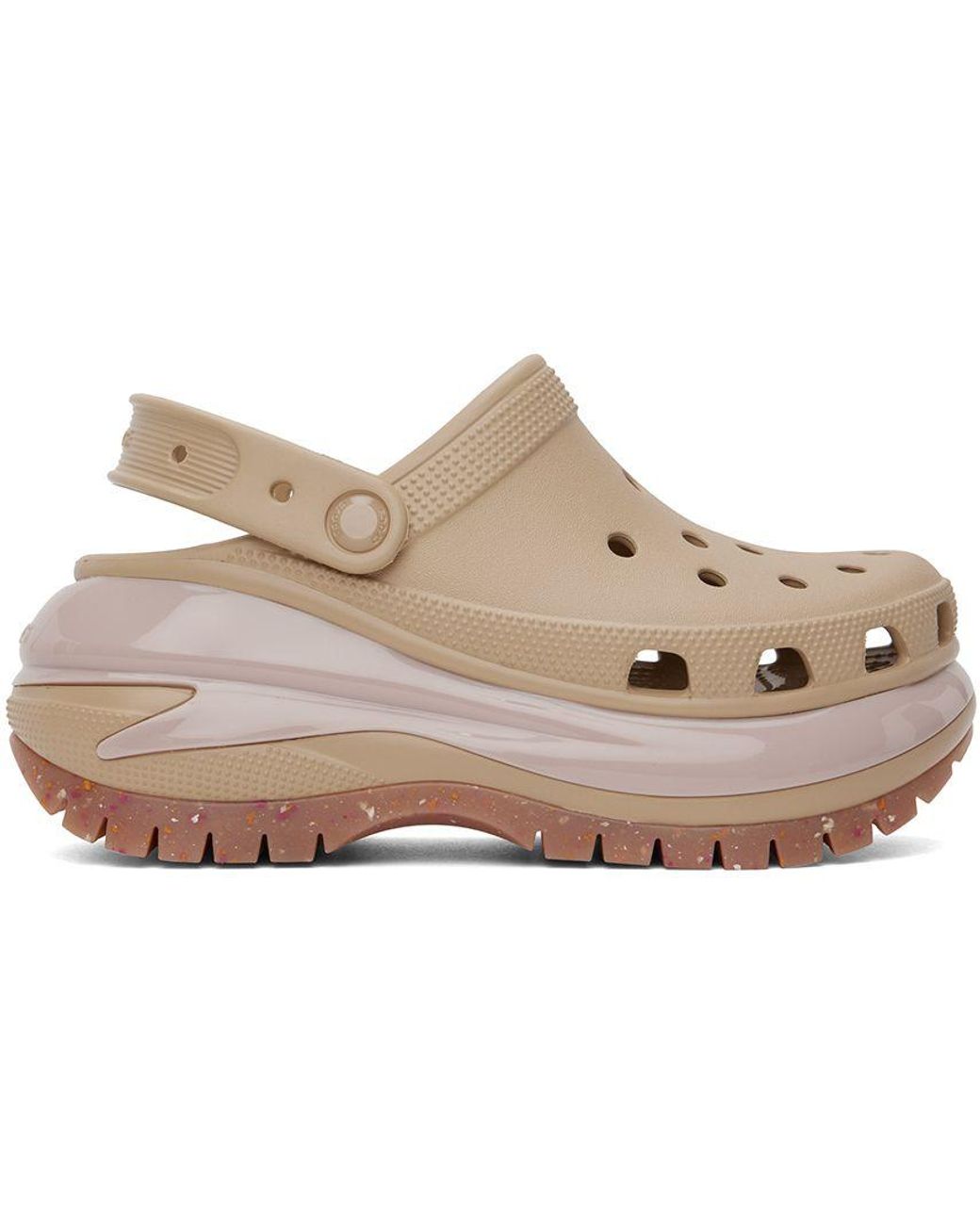 Crocs™ Beige Mega Crush Clogs in Black | Lyst