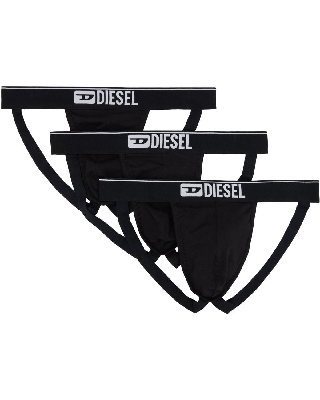 DIESEL Three-Pack Umbr-Jockythreepack Jockstraps in Black for Men | Lyst