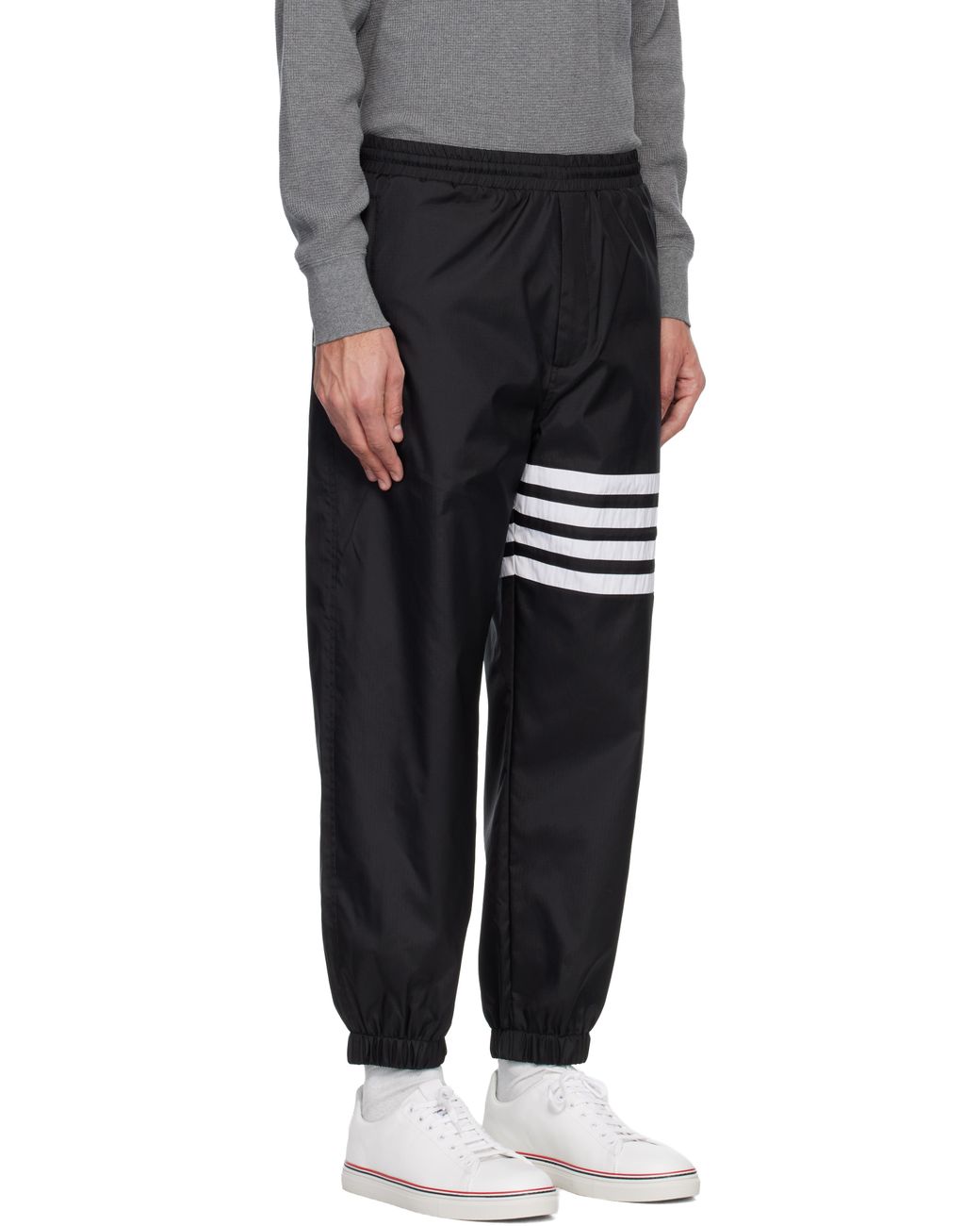Thom Browne Shiny Ripstop 4-Bar Track Pants in Black for Men | Lyst UK