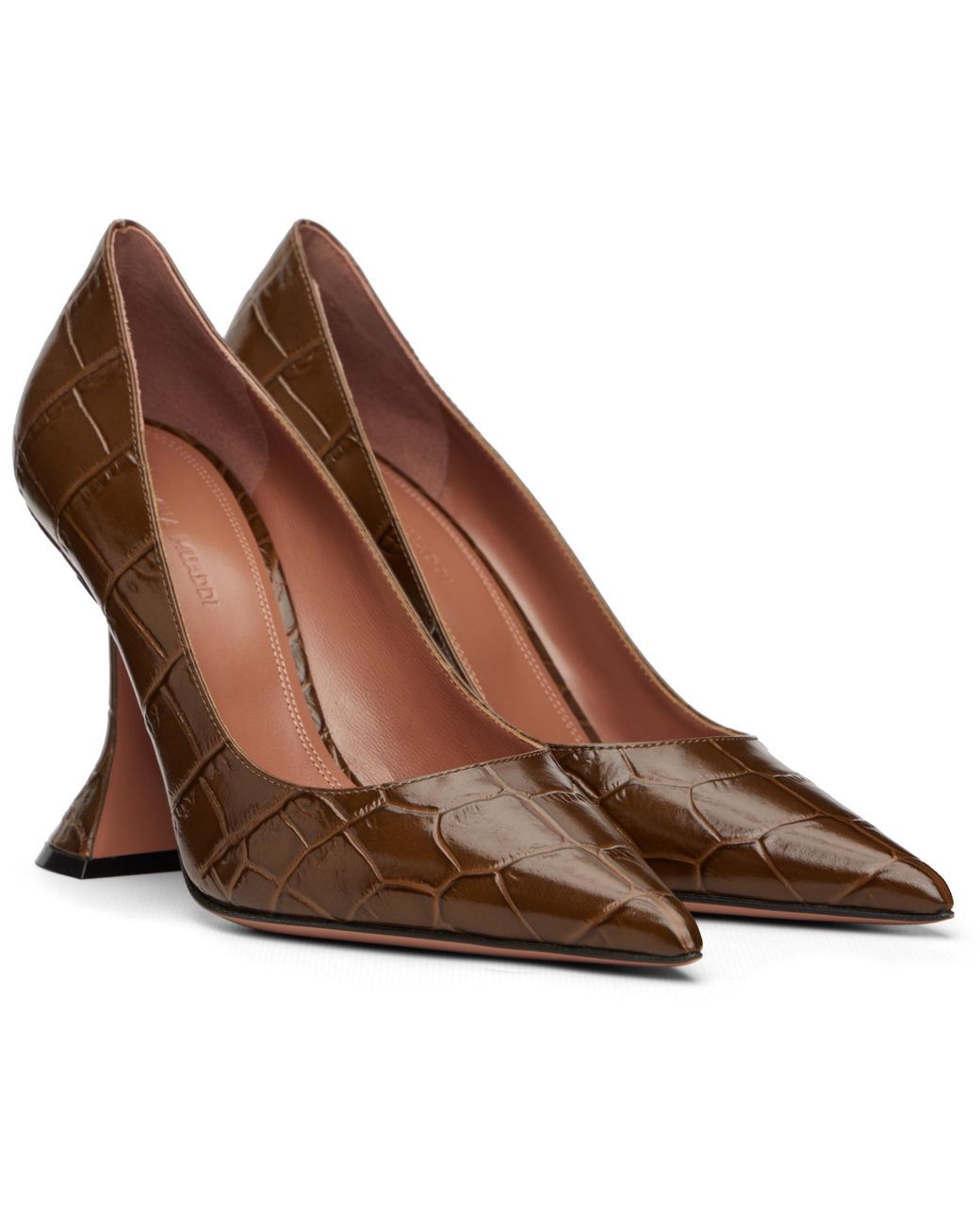 AMINA MUADDI Ami Pump 95 Heels in Brown | Lyst UK