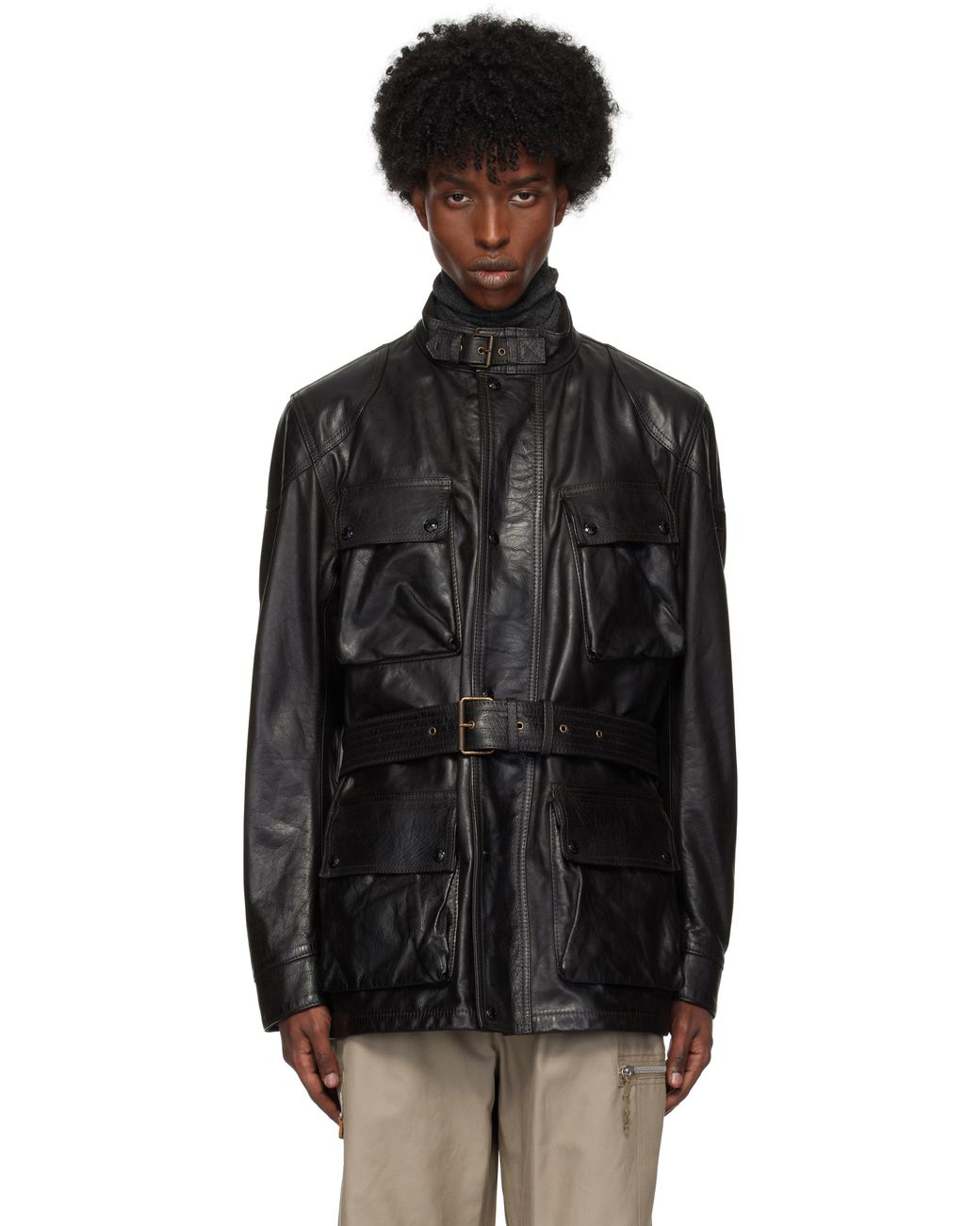Belstaff Legacy Trialmaster Panther Leather Jacket in Black for Men ...