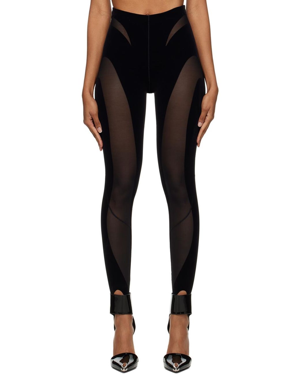 Wolford Black Mugler Edition Shaping leggings | Lyst