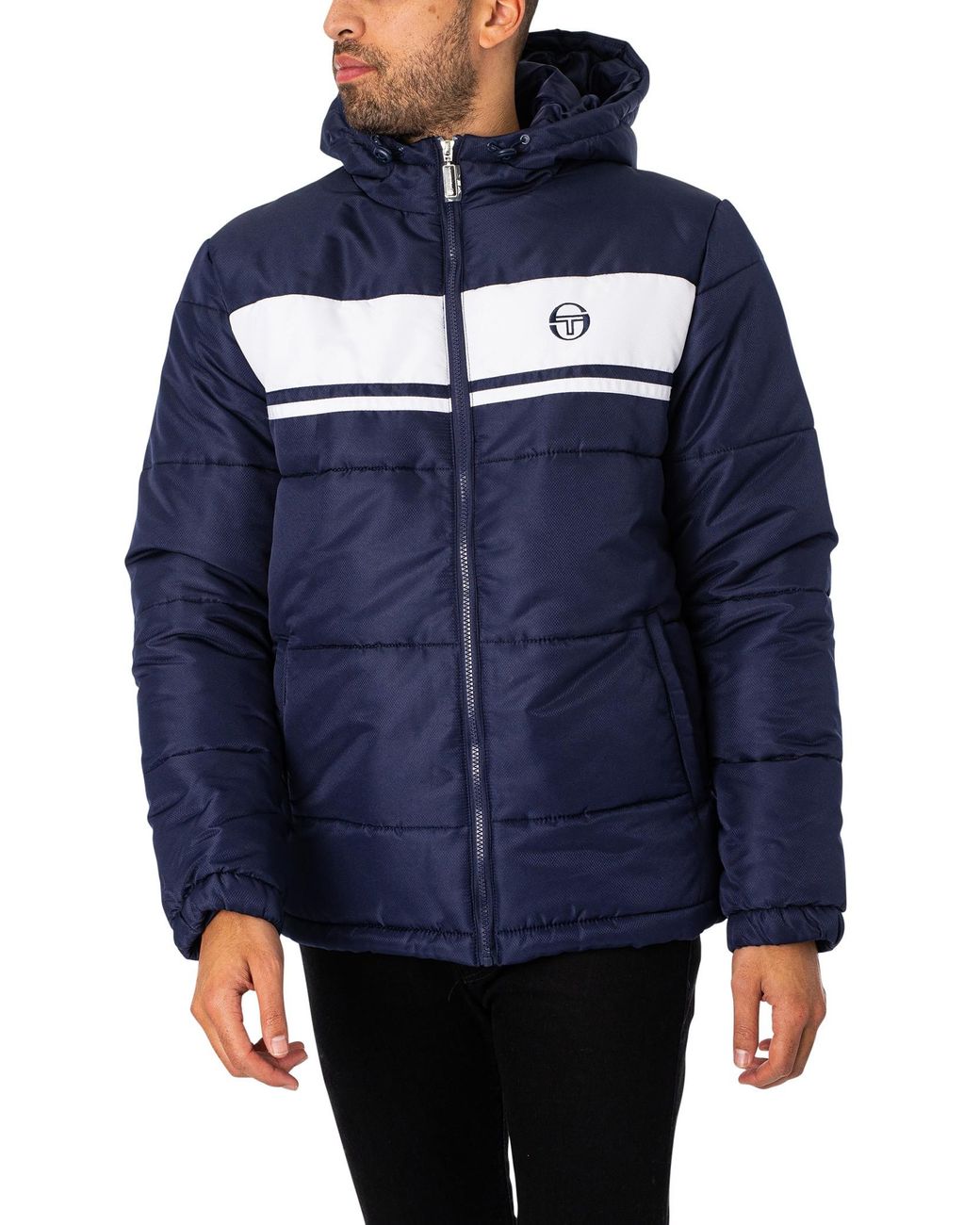 Sergio Tacchini Antonio Puffer Jacket in Blue for Men | Lyst