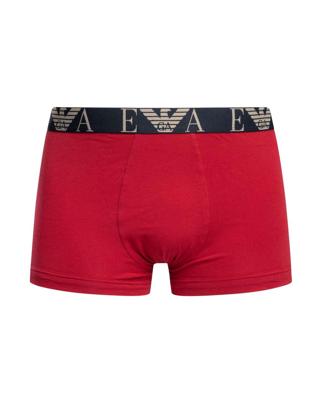 Emporio Armani 3 Pack Trunks in Blue for Men | Lyst UK