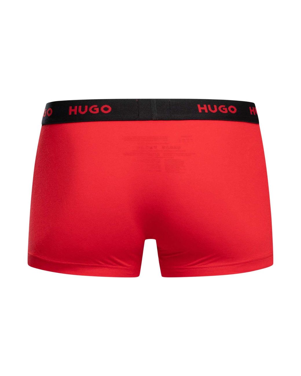 HUGO 3 Pack Trunks in Red for Men | Lyst UK