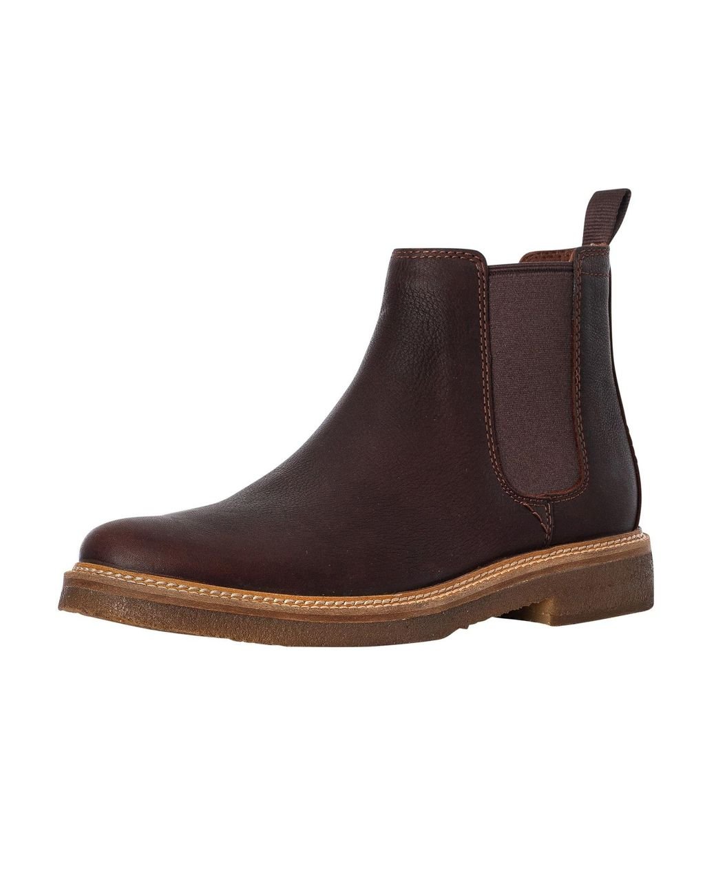 Clarks Clarkdale Easy Leather Chelsea Boots in Brown for Men | Lyst UK