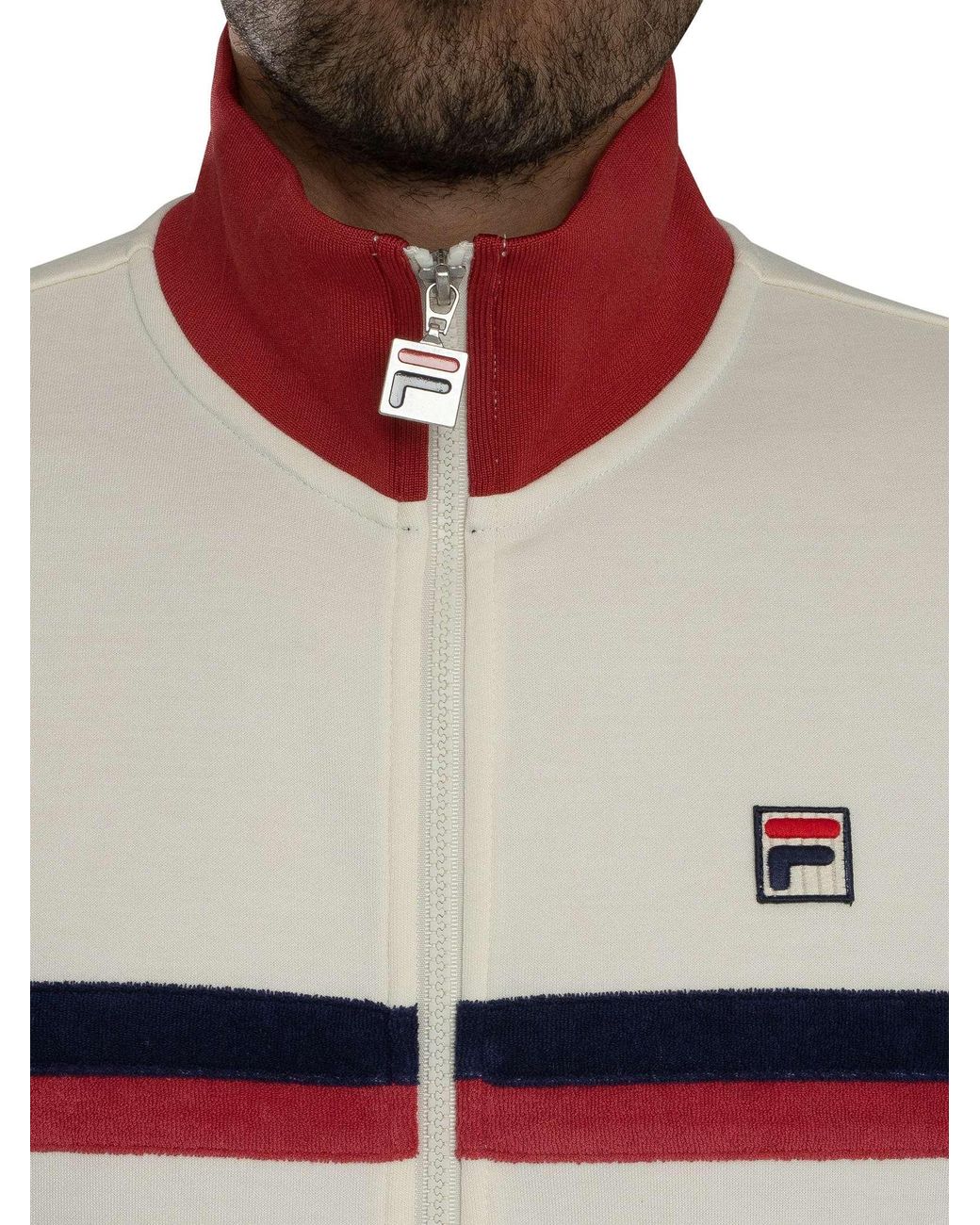 Fila Enrico Track Jacket in White for Men | Lyst UK
