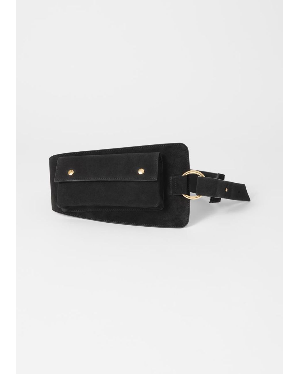 & Other Stories Suede Belt Bag in Black | Lyst