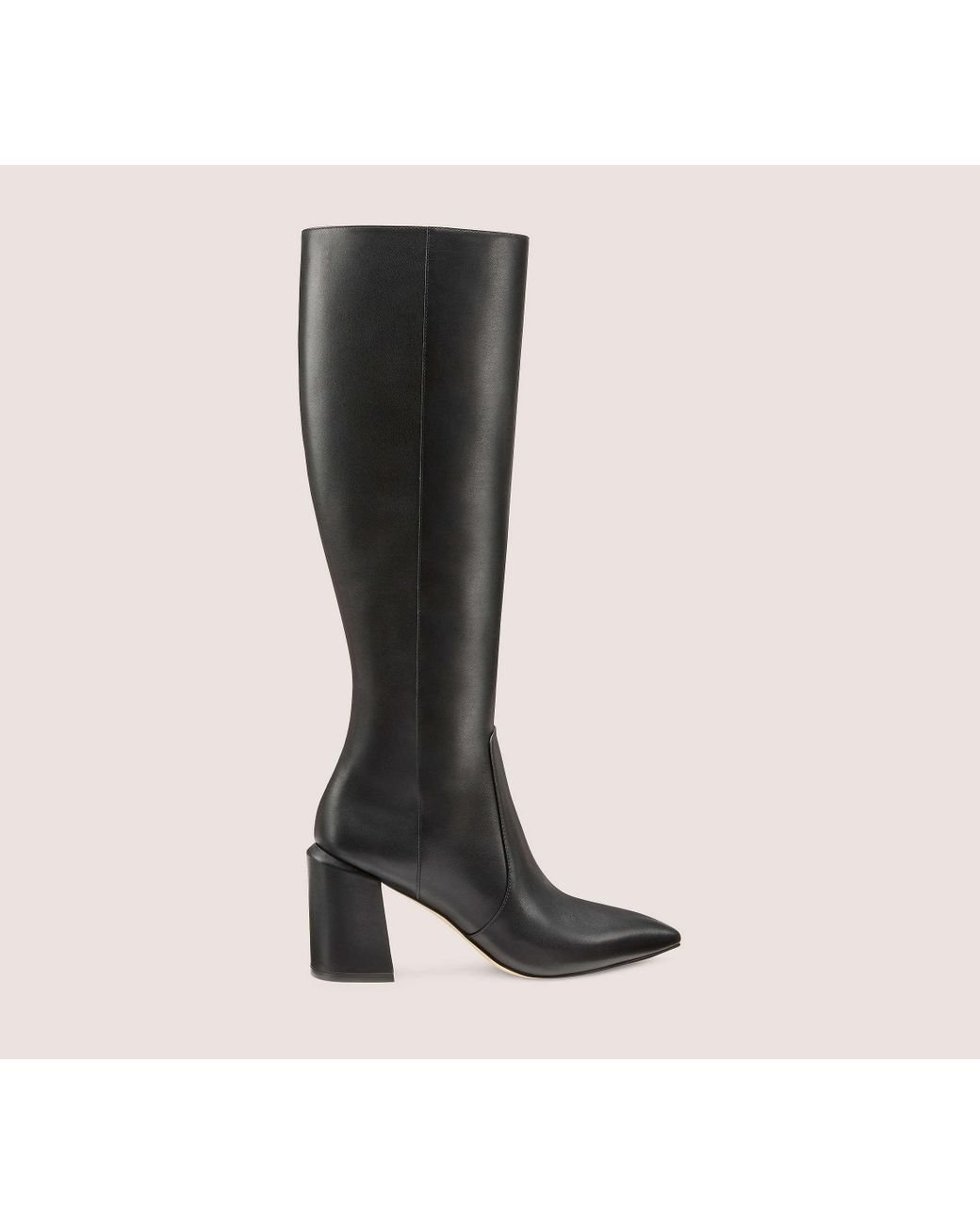 Stuart Weitzman Avenue 85 Block Boot in Black | Lyst