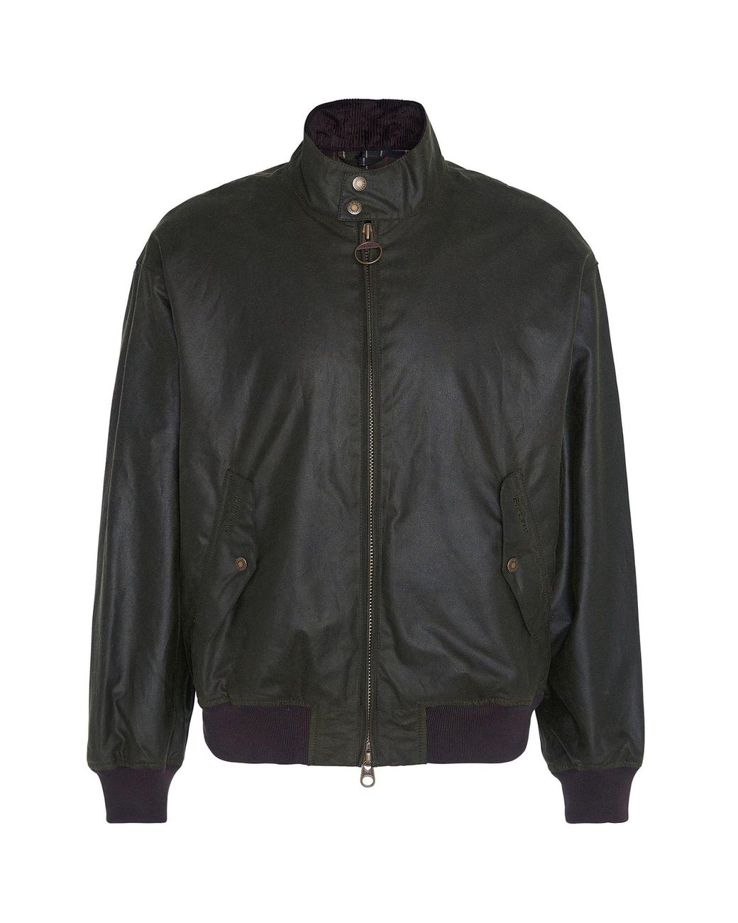 Barbour x Baracuta Ma-1 Waxed Harrington Jacket in Black for Men | Lyst UK